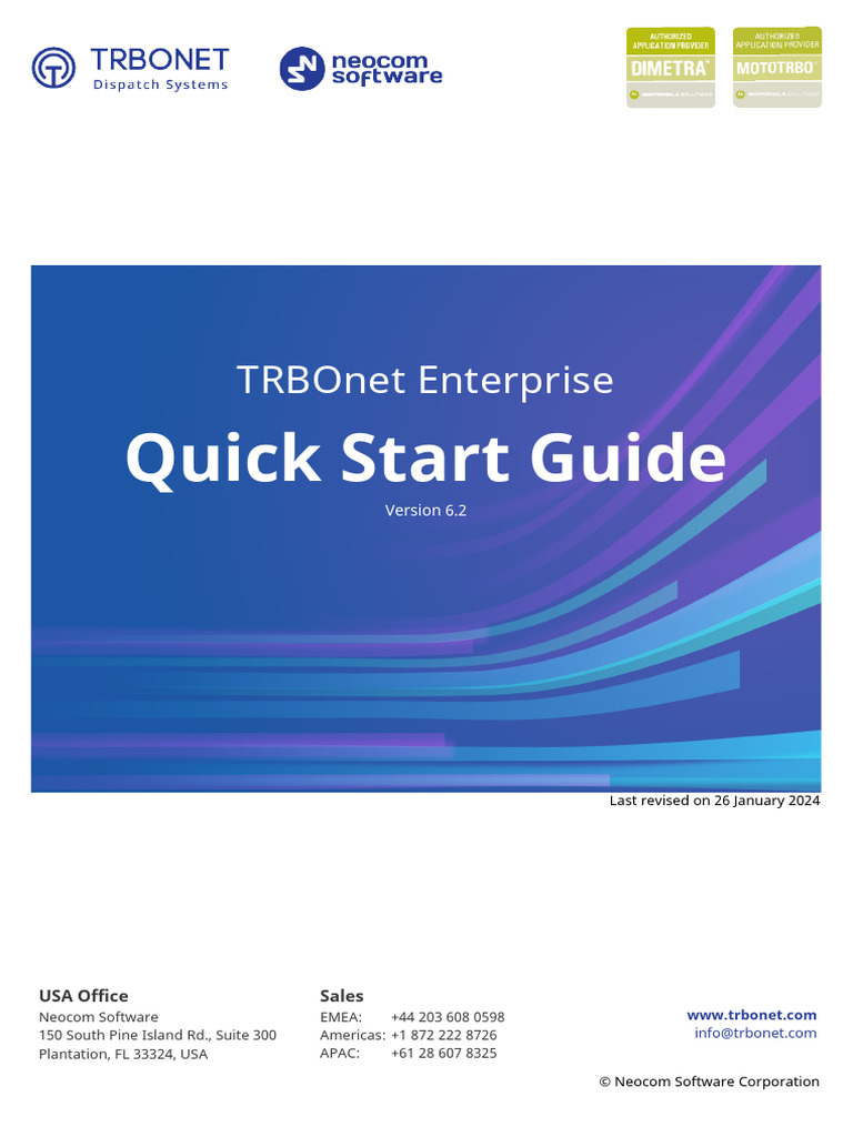 TRBOnet Enterprise Quick Start Guide v6.2 | PDF