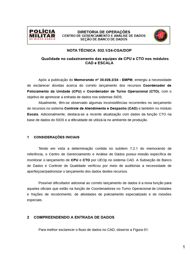 NOTA TECNICA 032.1 24 - CPU e CTO Assinado | PDF