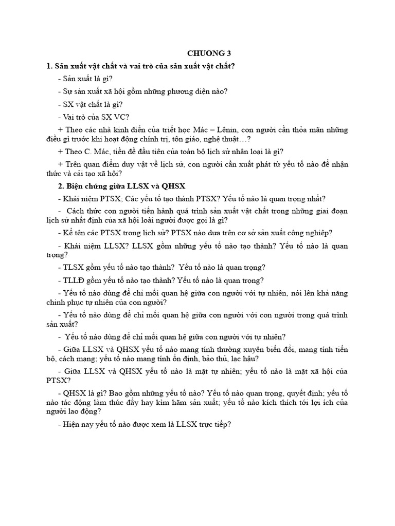 Top 4 Cau Hoi Tu Luan Chuong 3 Triet Hoc Mac Lenin Dai Hoc Ton Duc Tha ...