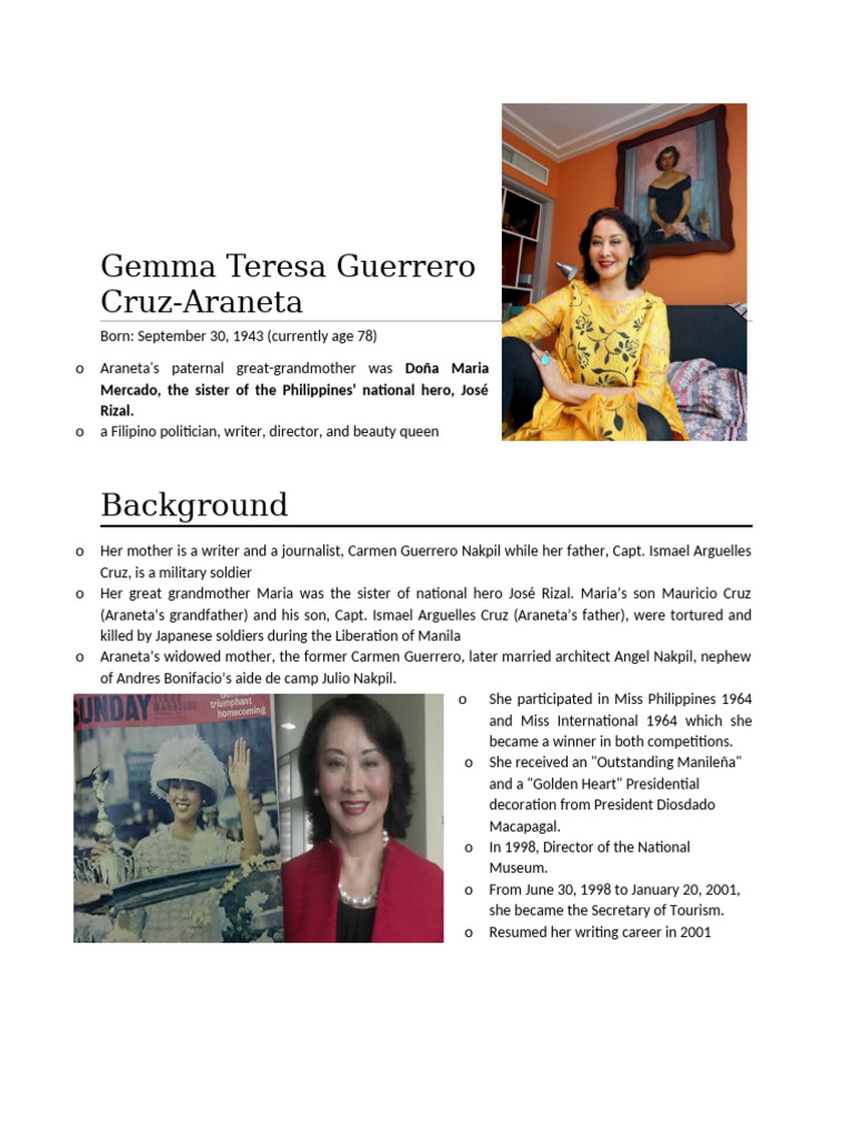 Gemma Cruz-Araneta | PDF