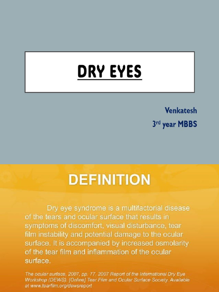 Dry Eyes | PDF