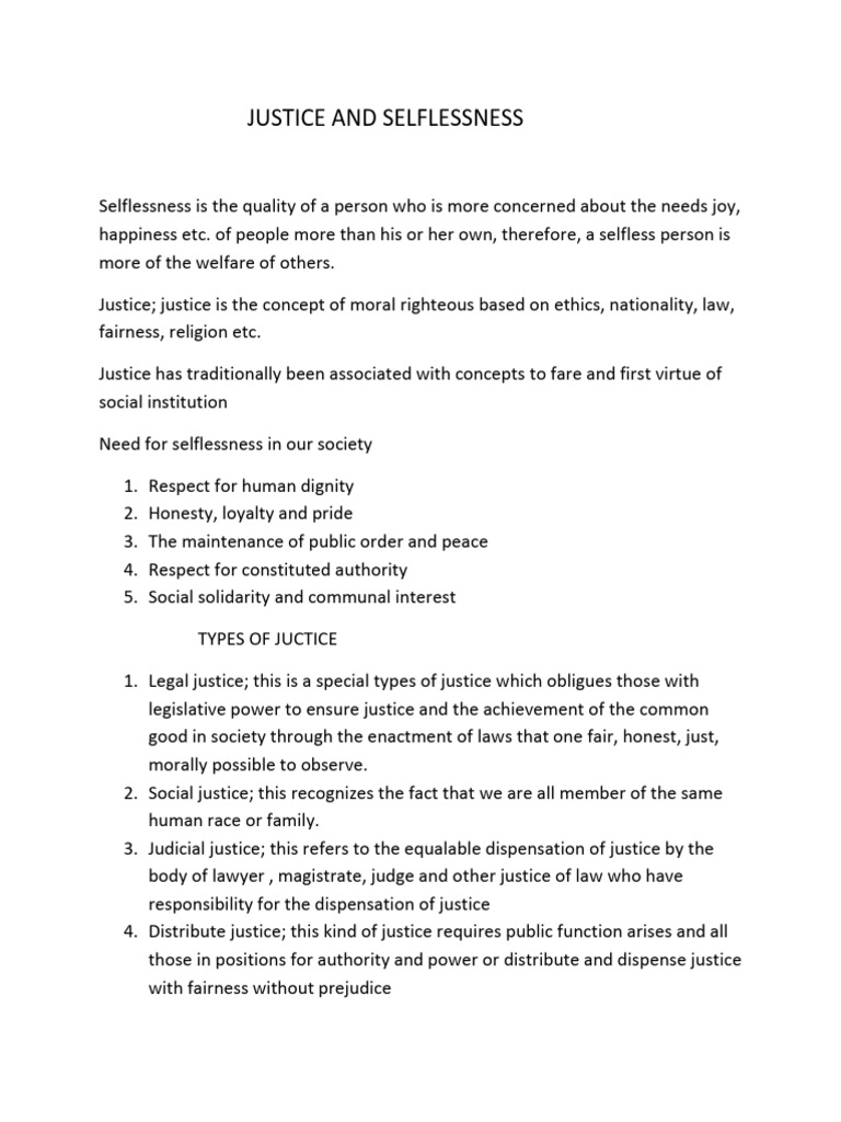 6523 - Justice and Selflessness | PDF | Social Science