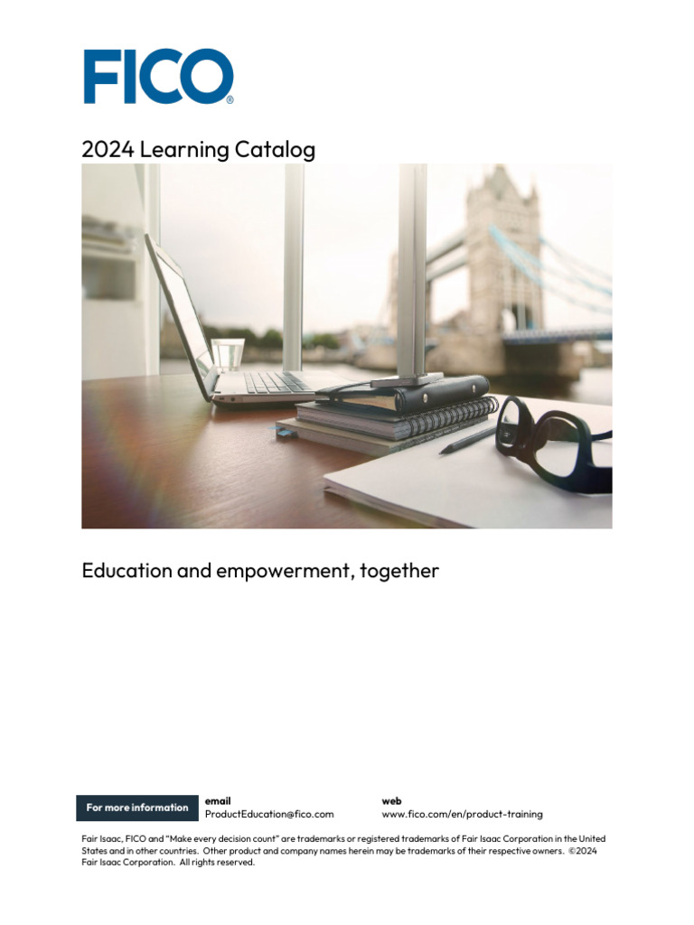 FICO 2024 Training Catalog | PDF