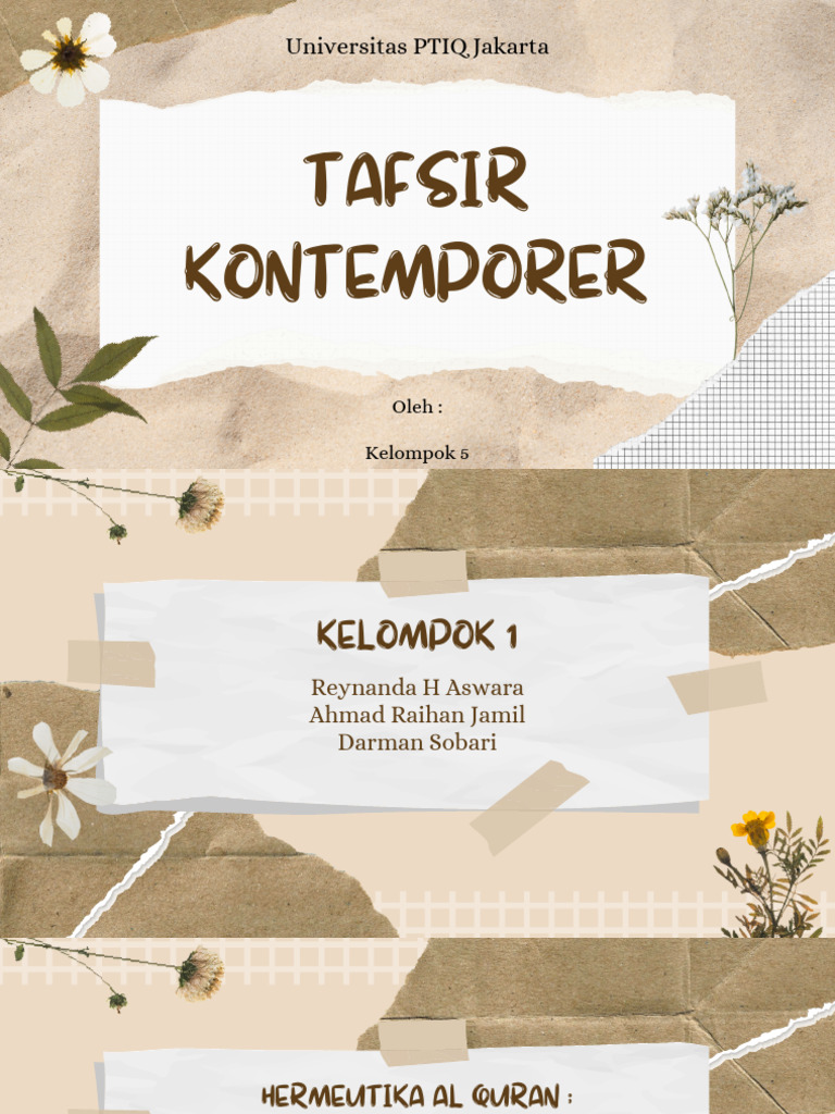 Tafsir Kontemporer Kel 5 | PDF