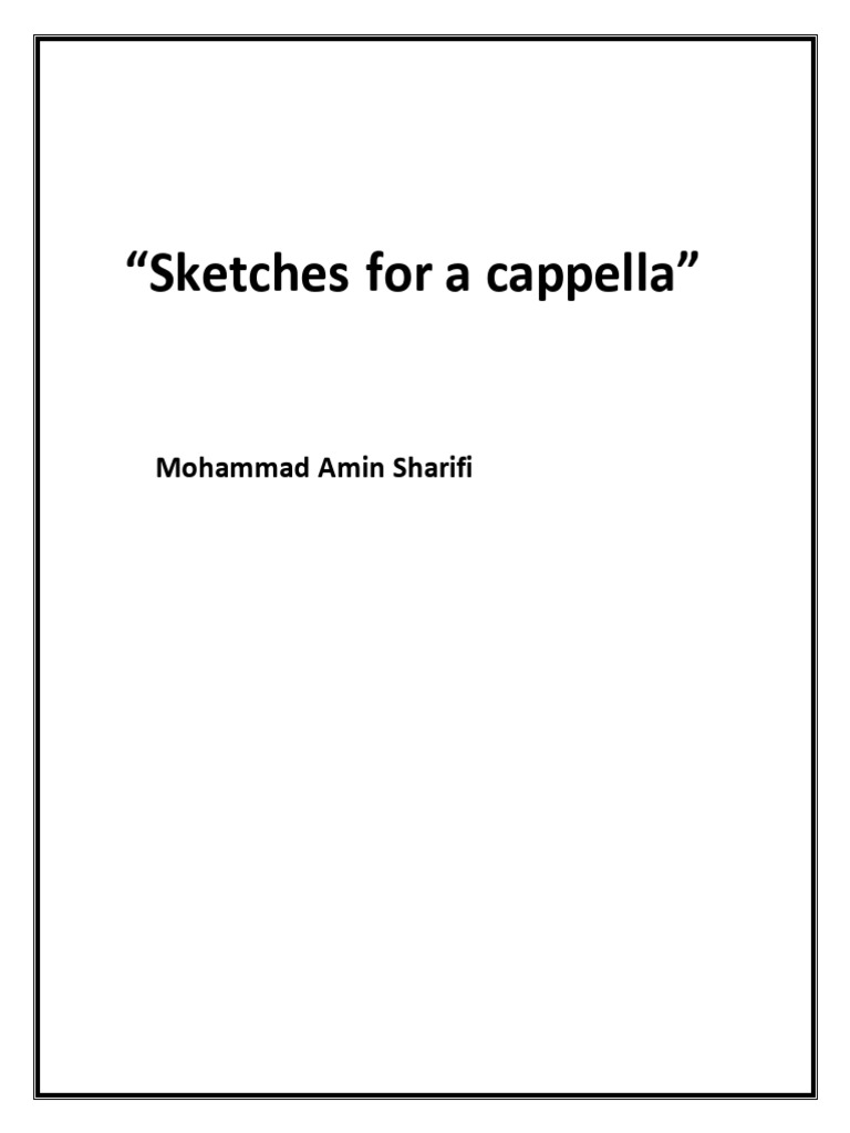 02.sketch For Acappella (For Vocal Quartet) | PDF