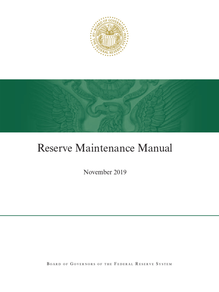 Reserve Maintenance Manual | PDF
