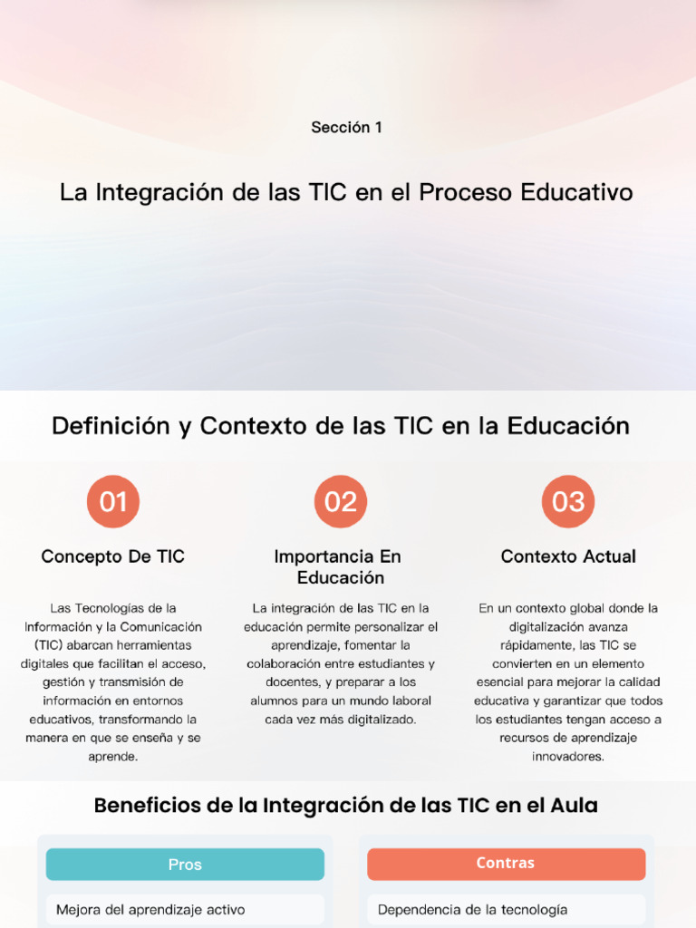 Integración de Las TIC en El Proceso Educativo | PDF