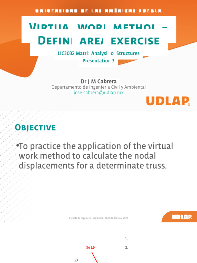 LIC3032 p03 Virtual Work Method Trusses Exercise | PDF