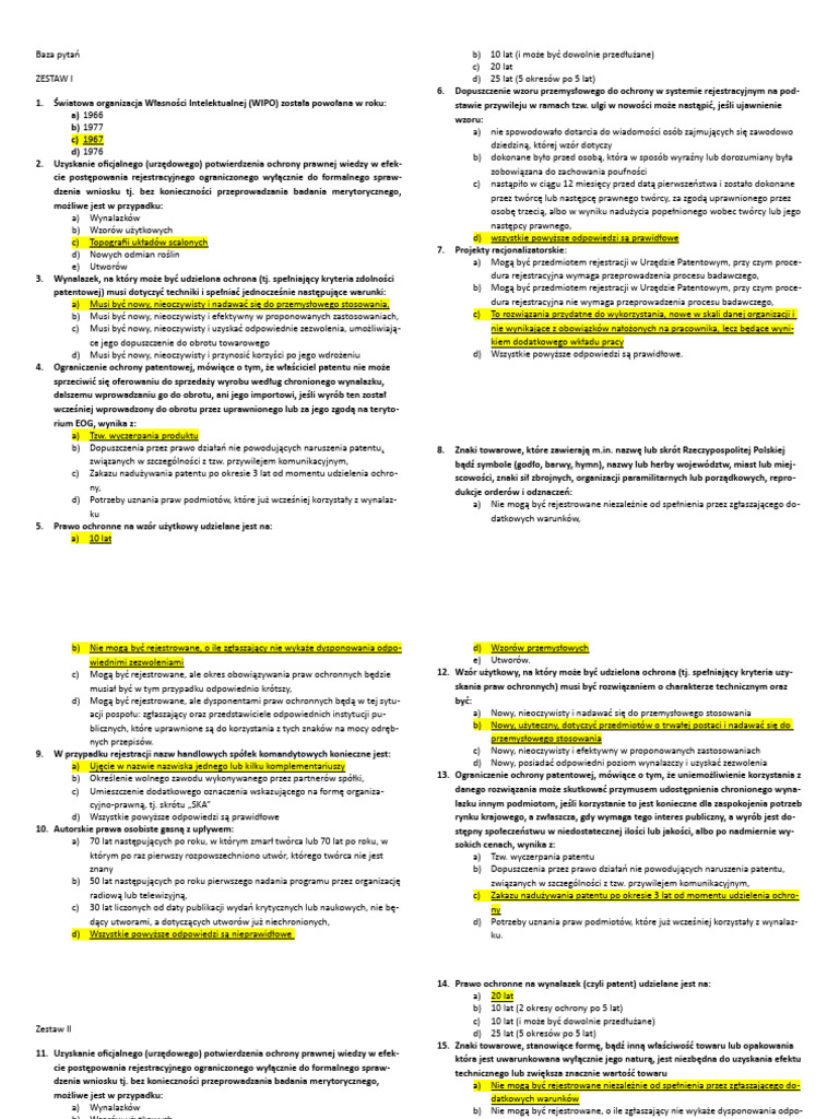 OWI Baza Pytań 1 1 | PDF