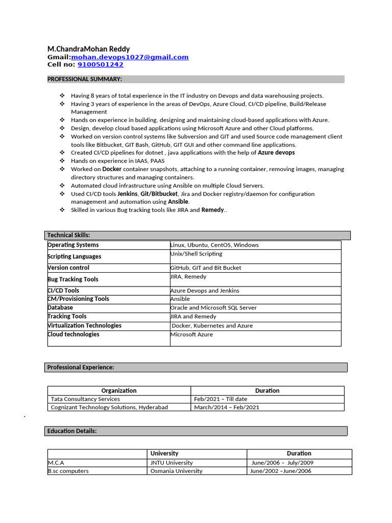 Chandra Resume Devops (3974) | PDF