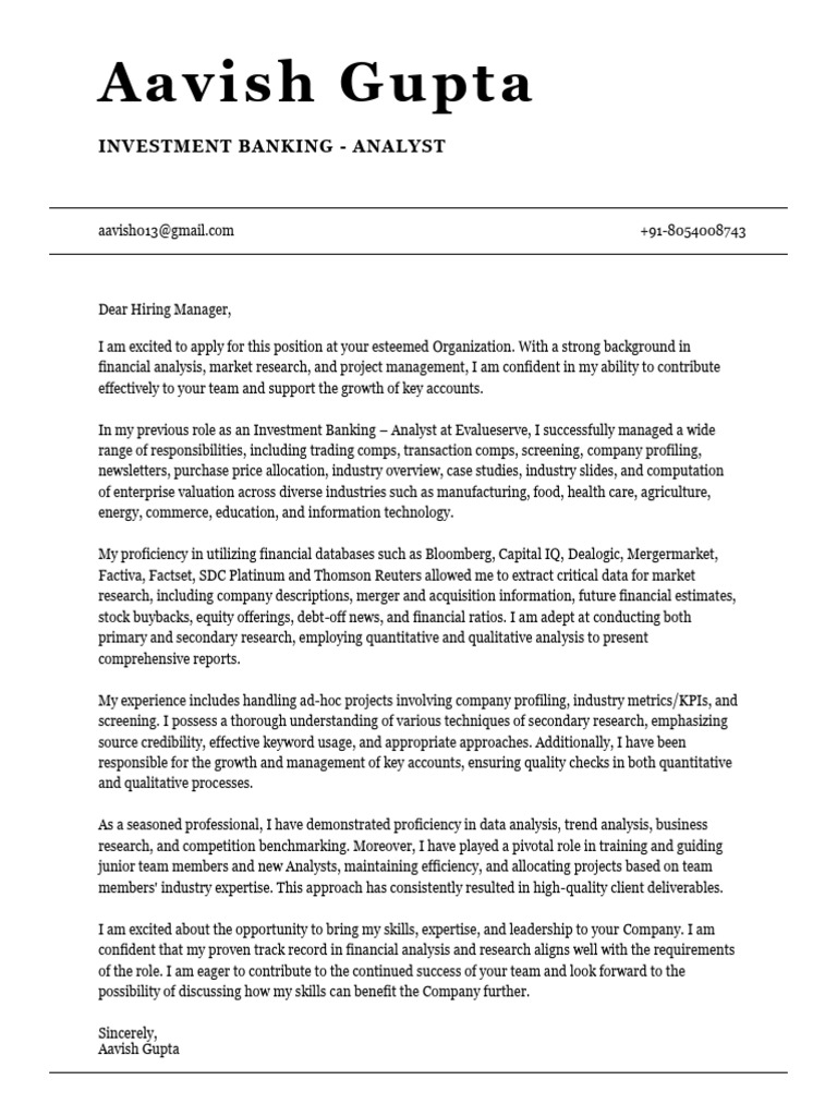 Aavish_Cover Letter | PDF
