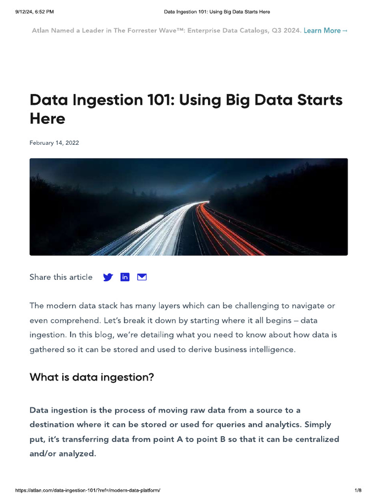 Data Ingestion 101 | PDF