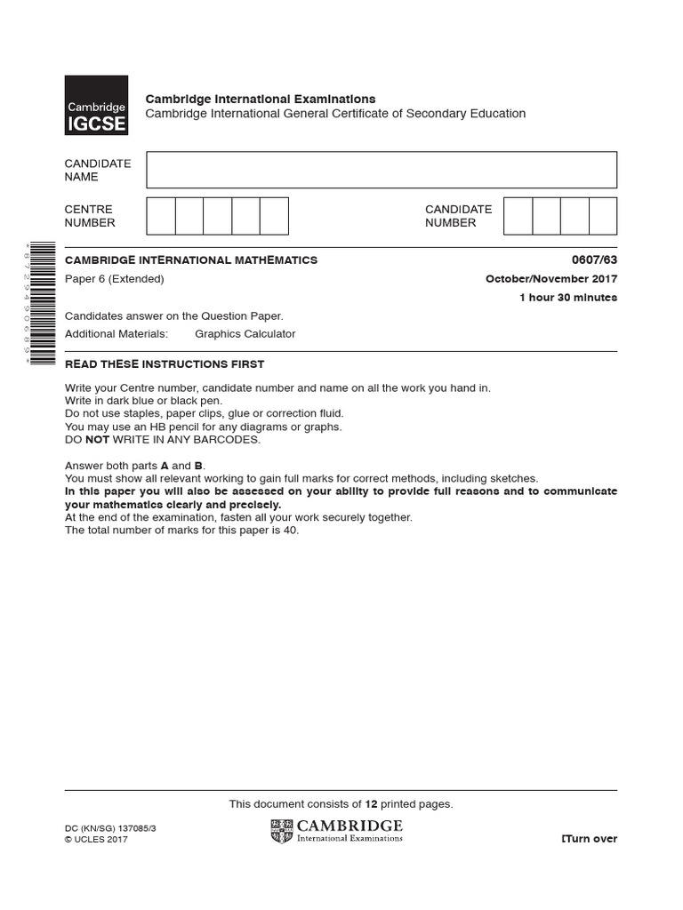 IG9 - Math - Paper 6 - 02 | PDF