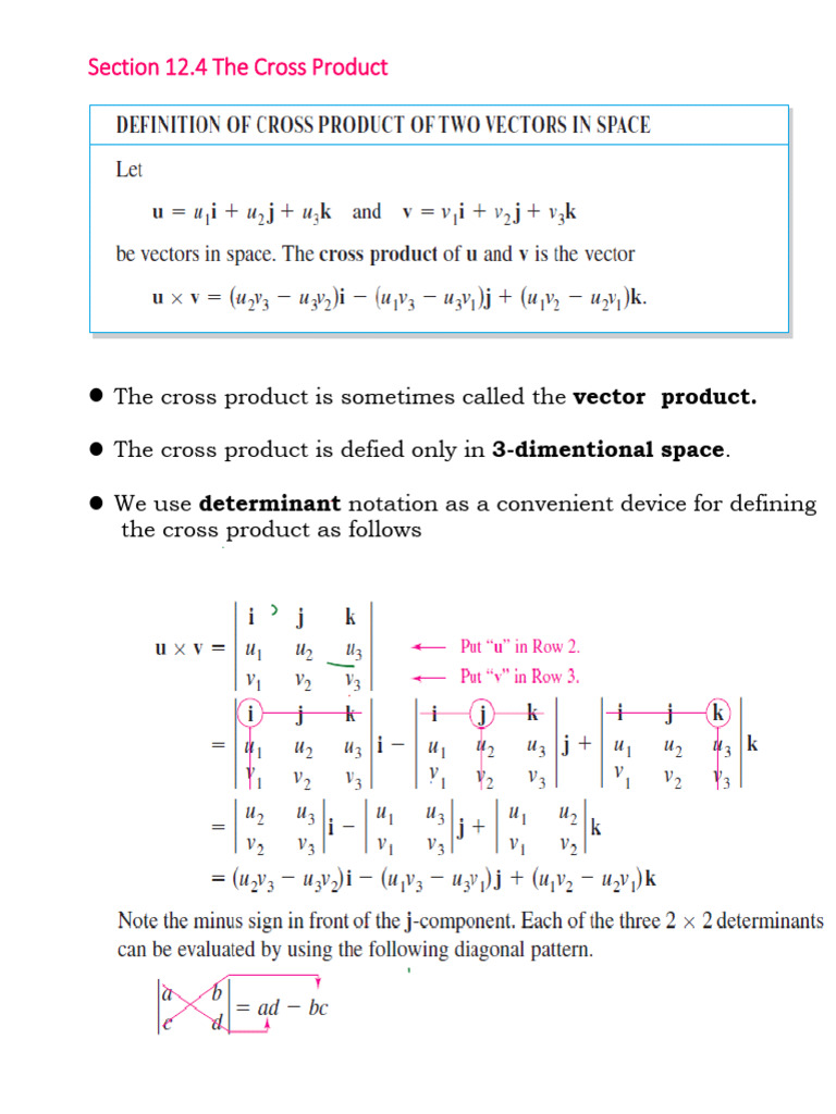 Section 12.4 The Cross Product | PDF | Euclidean Vector | Area