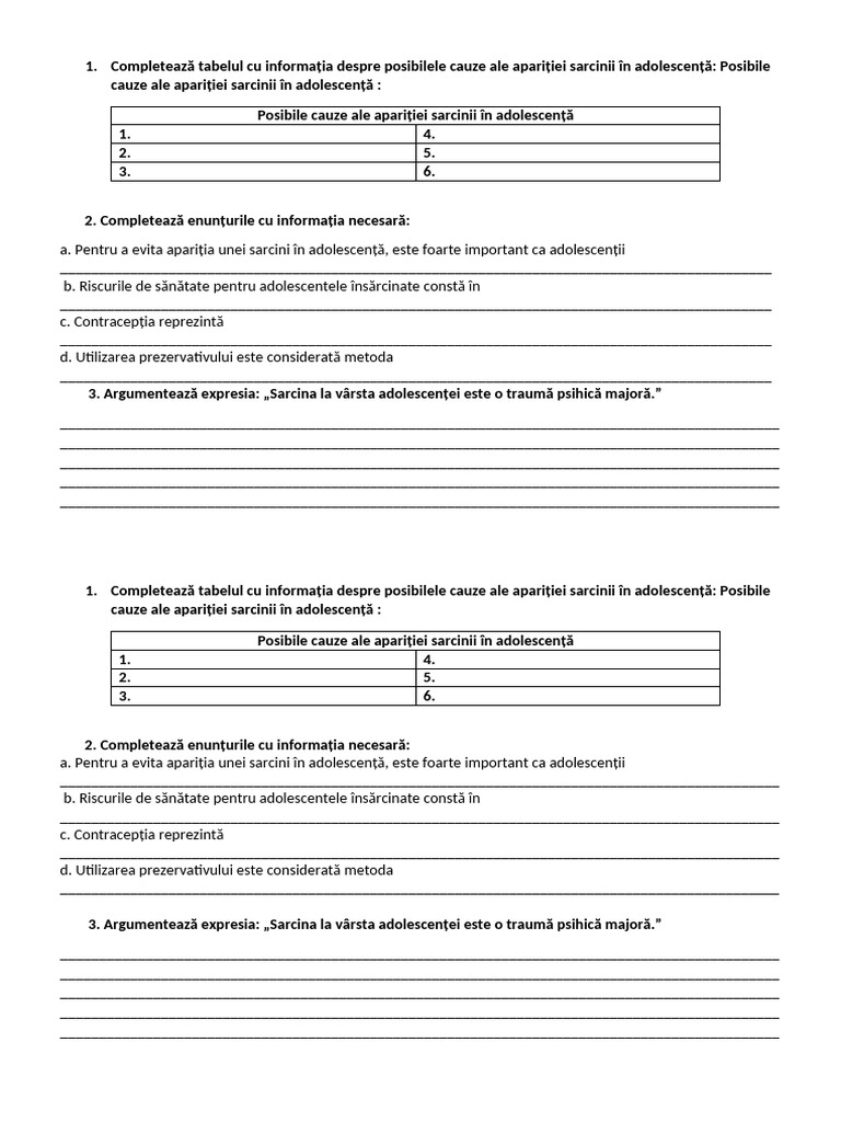 Fișa de lucru | PDF