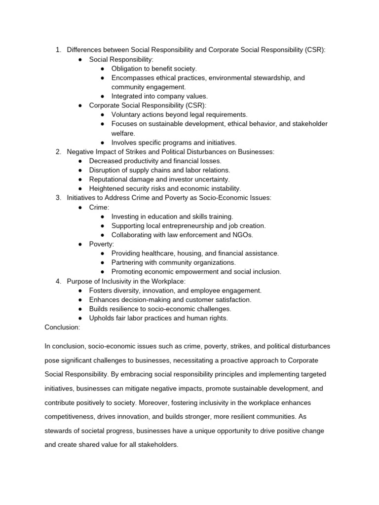 Differences Between Social Responsibility and Corporate Social ...