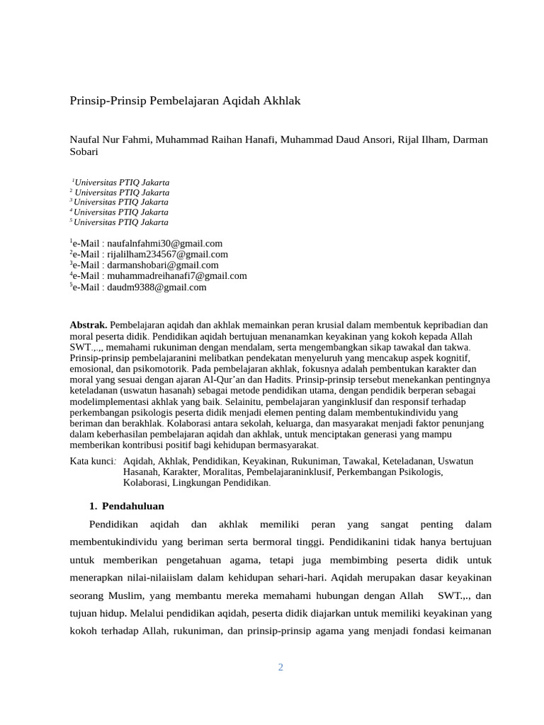 Kelompok - 1 - Aqidah - Akhlak (1) (AutoRecovered) (1) .. | PDF | Abrahamic Religions | Monotheism
