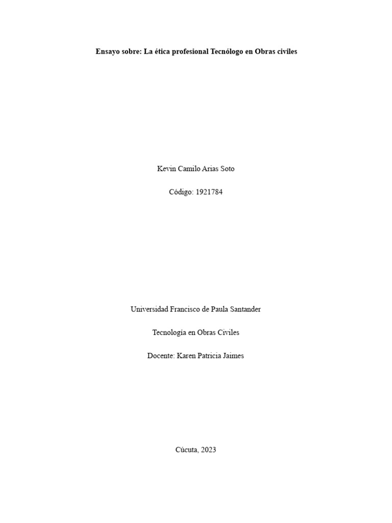 Ensayo Kevin Arias | PDF