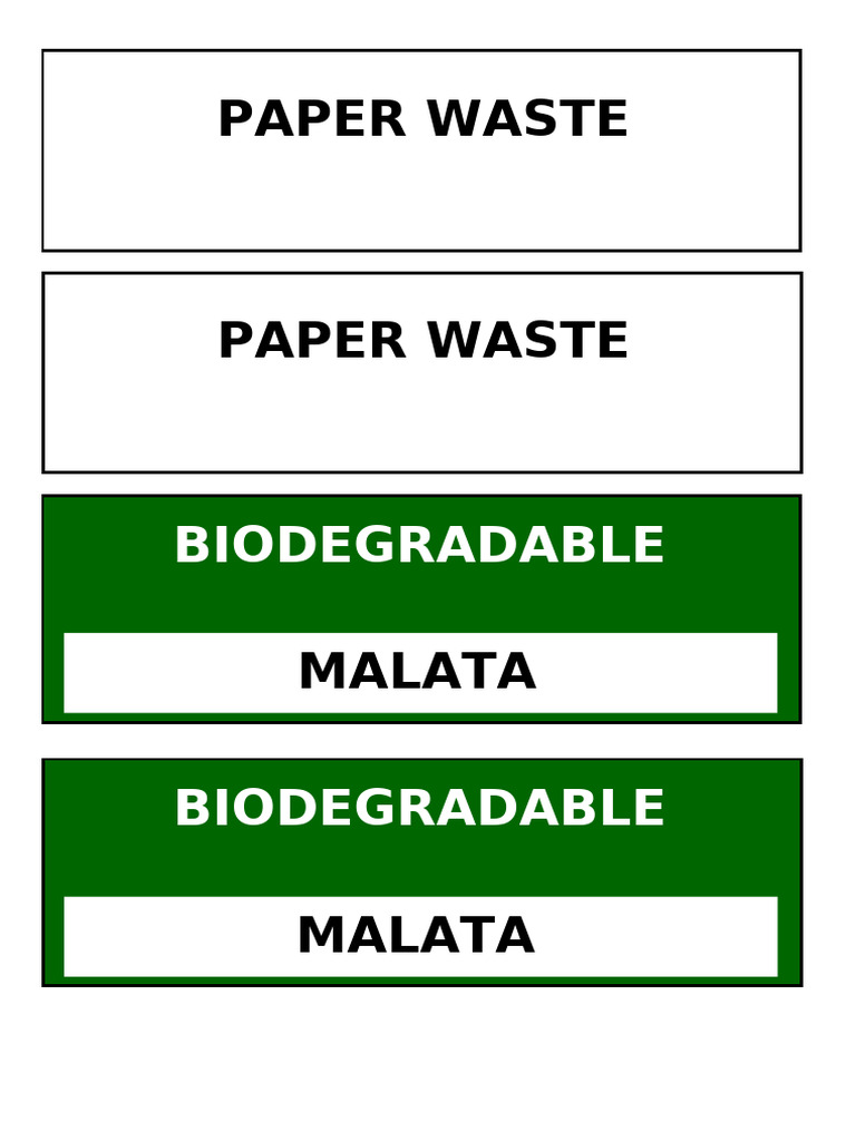 Basurahan Label | PDF