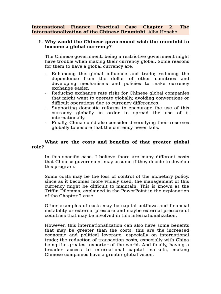 Practical Case Chapter 2 | PDF