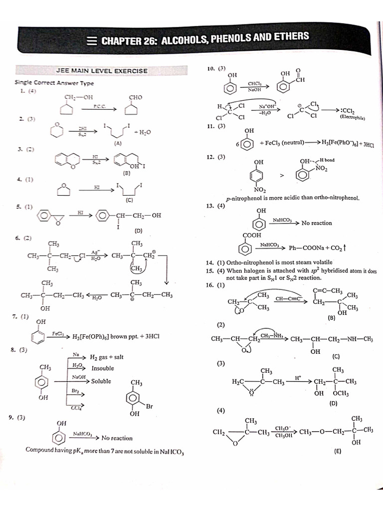 Alcohols, Phenols and Ethers | PDF
