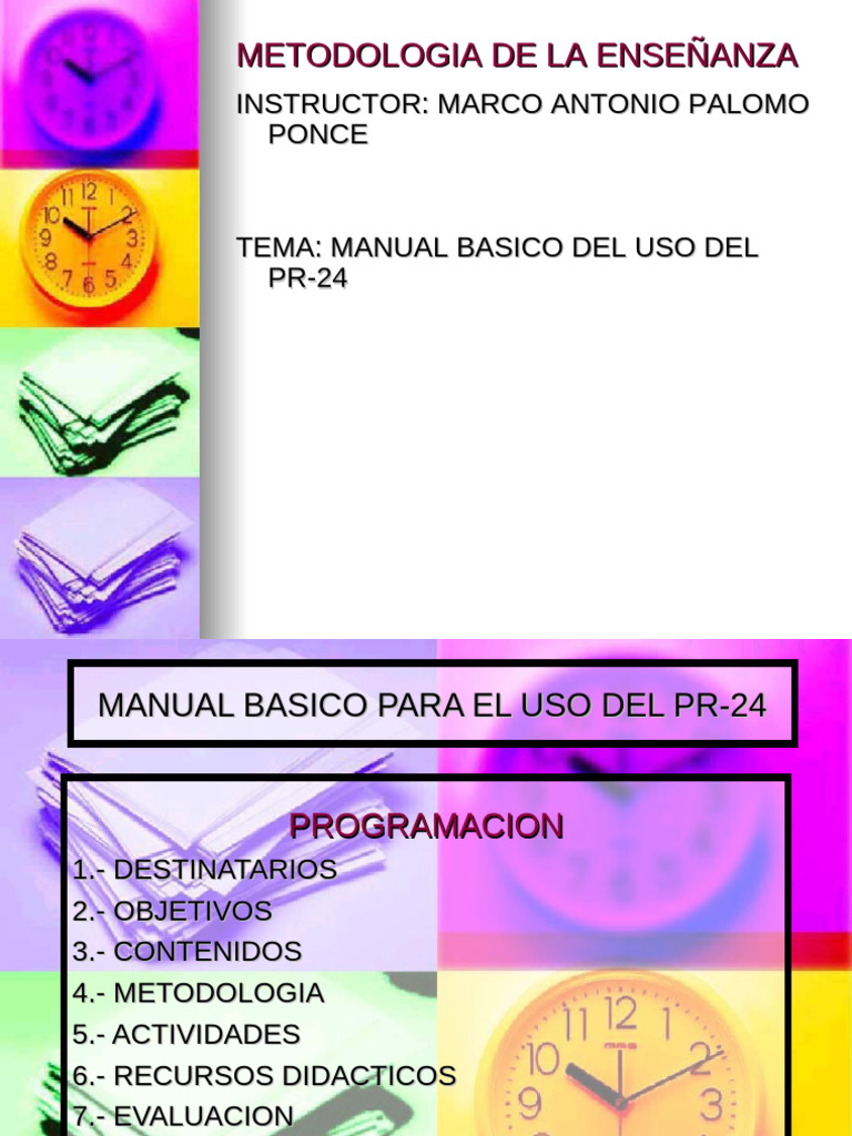 Manual Basico para El Uso Del Pr-24 | PDF
