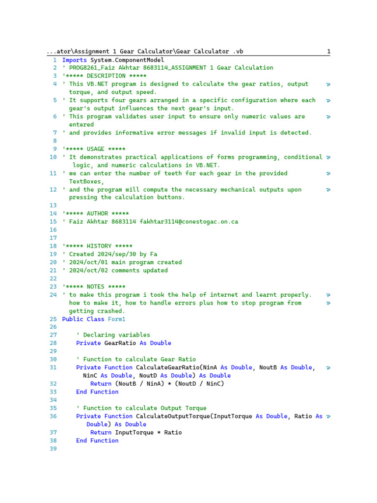 Assignment 1 Program | PDF