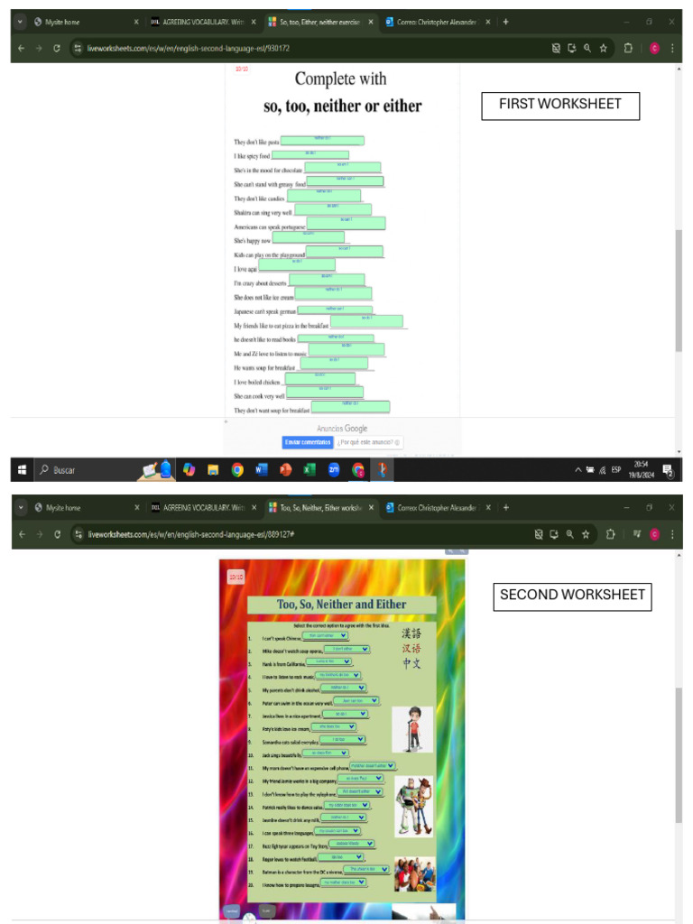Zulca Christopher - Agreeing Vocabulary Written Exercices | PDF