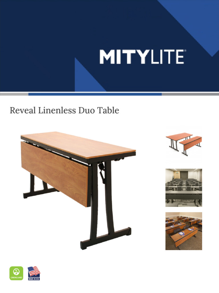 Reveal Linenless Duo Table | PDF