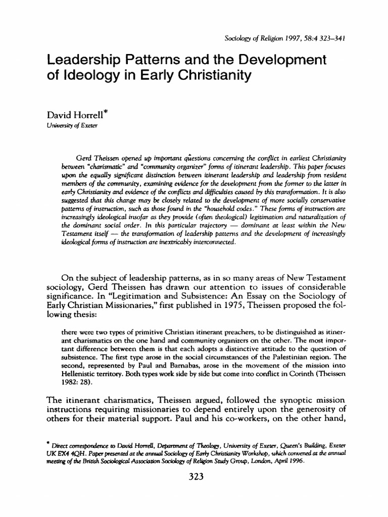 Leadership Patterns and The Development of Ideolog | PDF