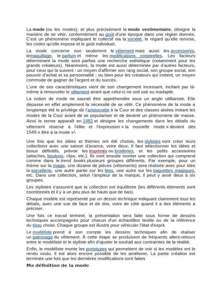 La Mode | PDF | Mode | Sciences sociales