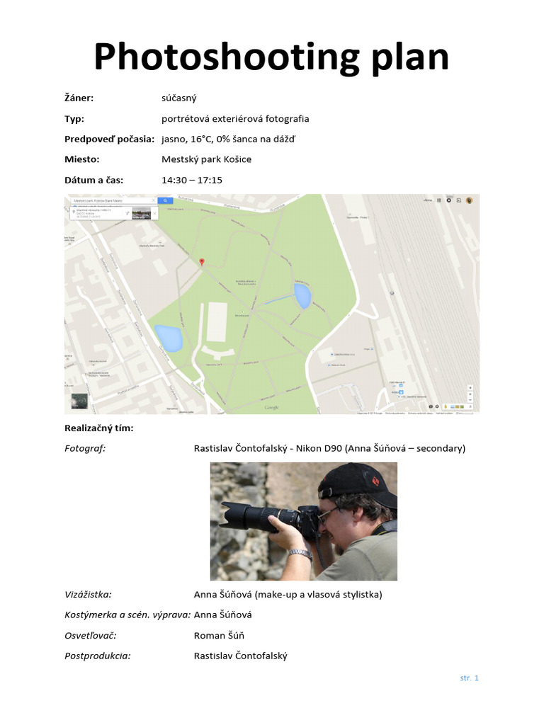 Photoshooting plan | PDF
