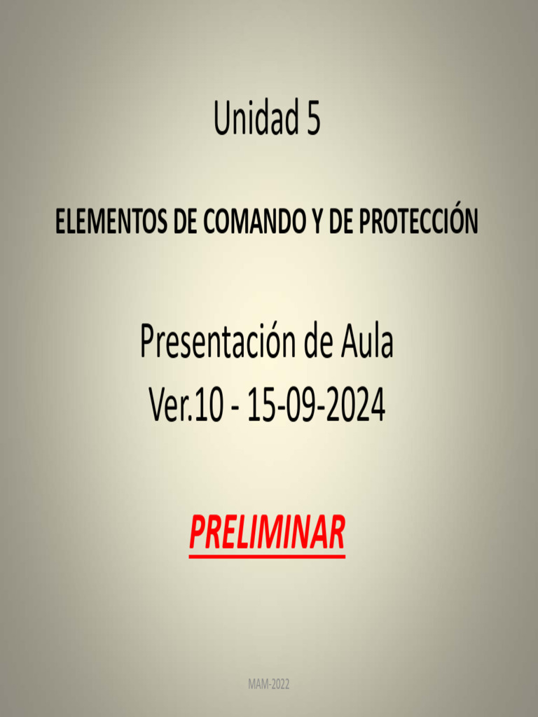 Unidad 5 - Presentación - Ver.10 - PRELIMINAR | PDF