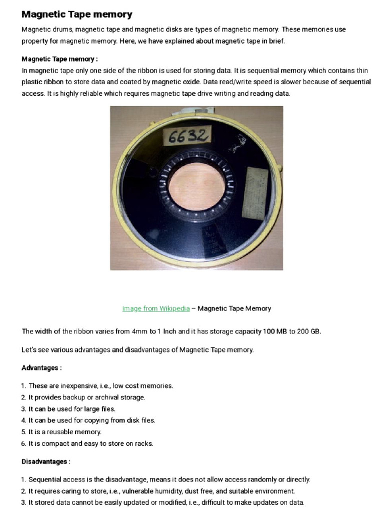 Secondary Memory | PDF