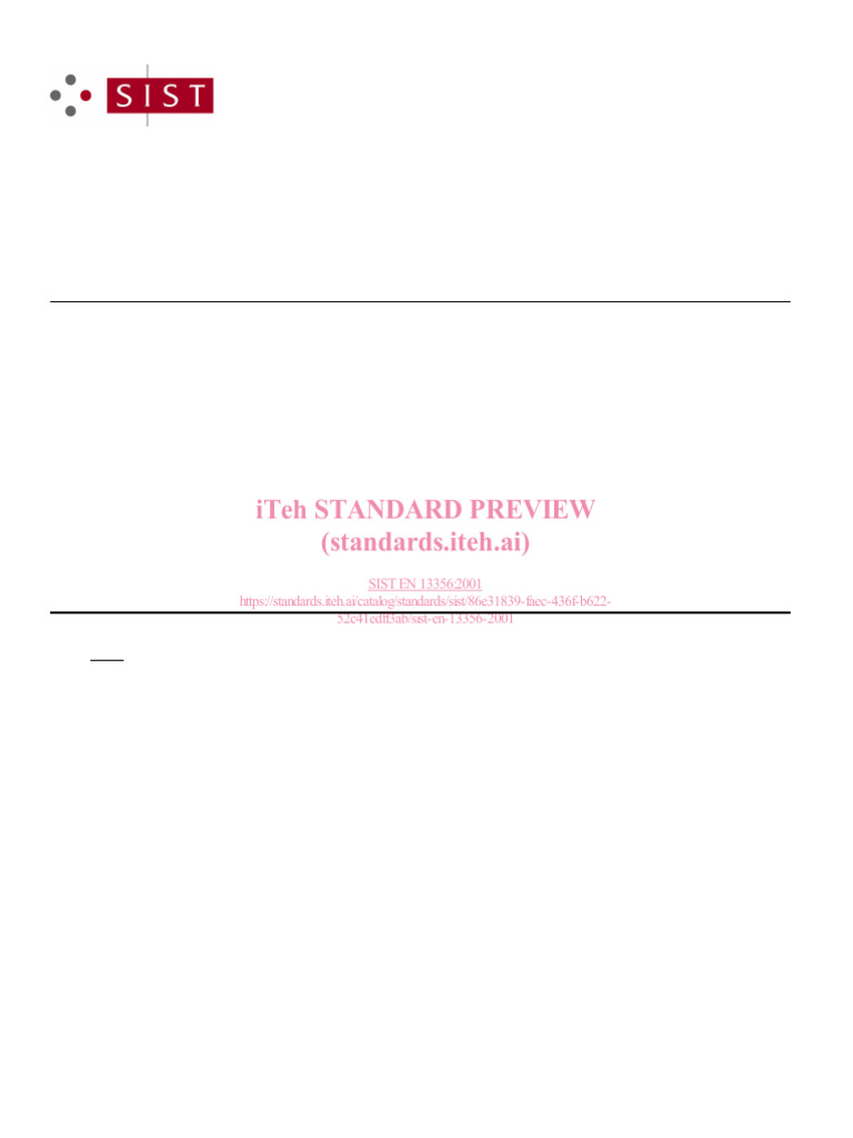 Sist en 13356 2001 | PDF