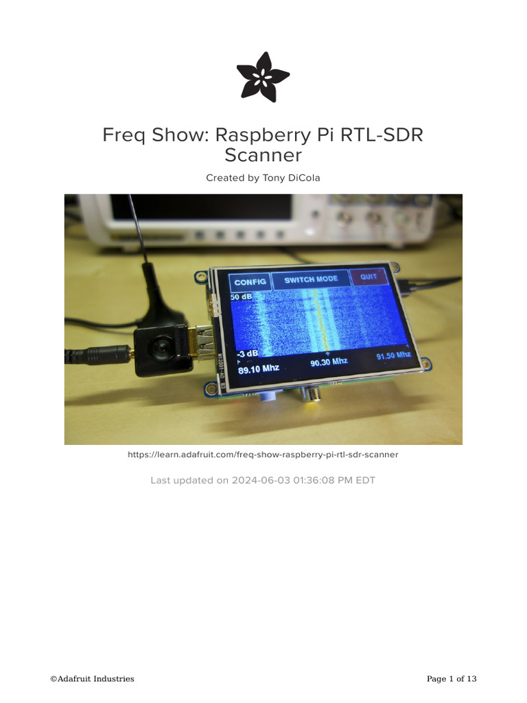Freq Show Raspberry Pi RTL SDR Scanner - 241003 - 231013 | PDF