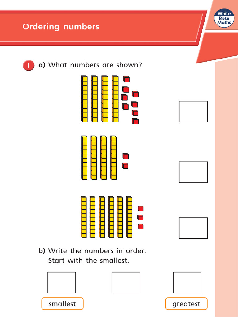 Maths Lesson 1 Ordering Numbers | PDF