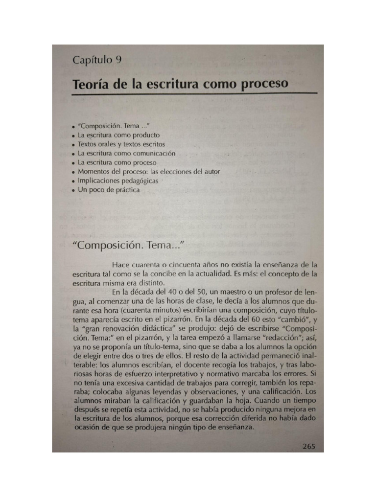 Teoría de La ESCRITURA Como Proceso - Marta Marín | PDF