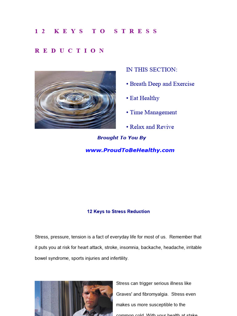 12-Keys-to-Stress-Reduction | PDF