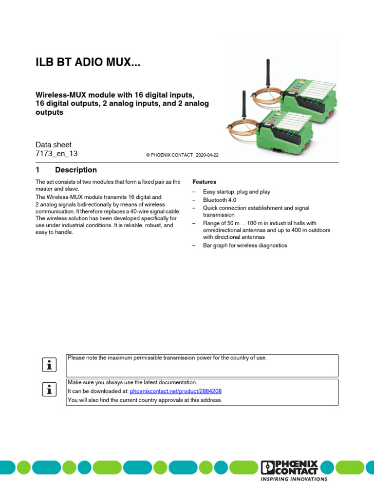 DB en Ilb BT Adio Mux 7173 en 13 | PDF