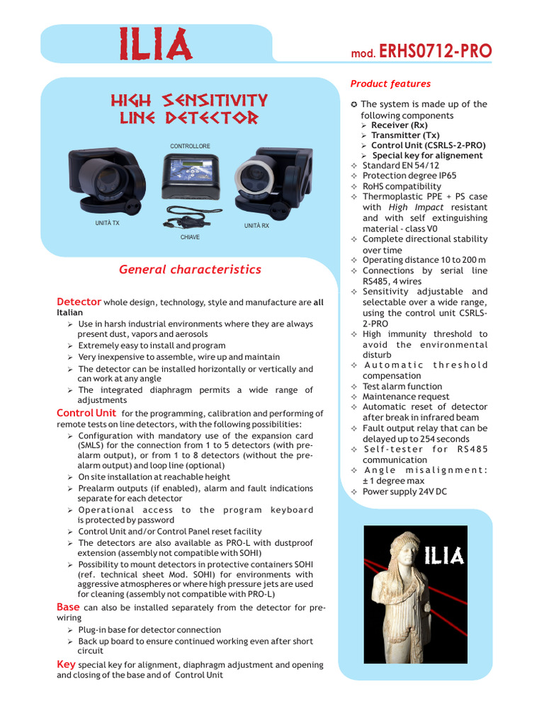 ILIA ERHS0712 PRO - Rev00 Data Sheet | PDF