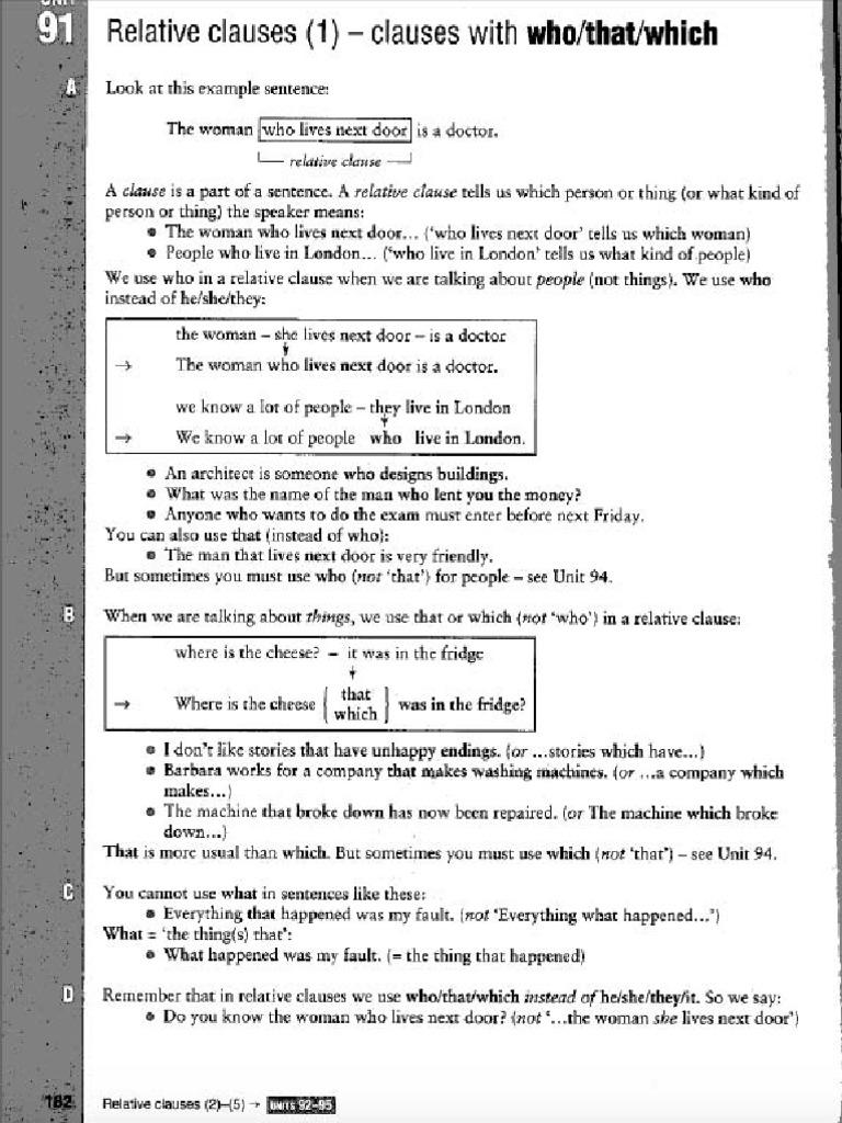 English C1 - Relative Clauses | PDF
