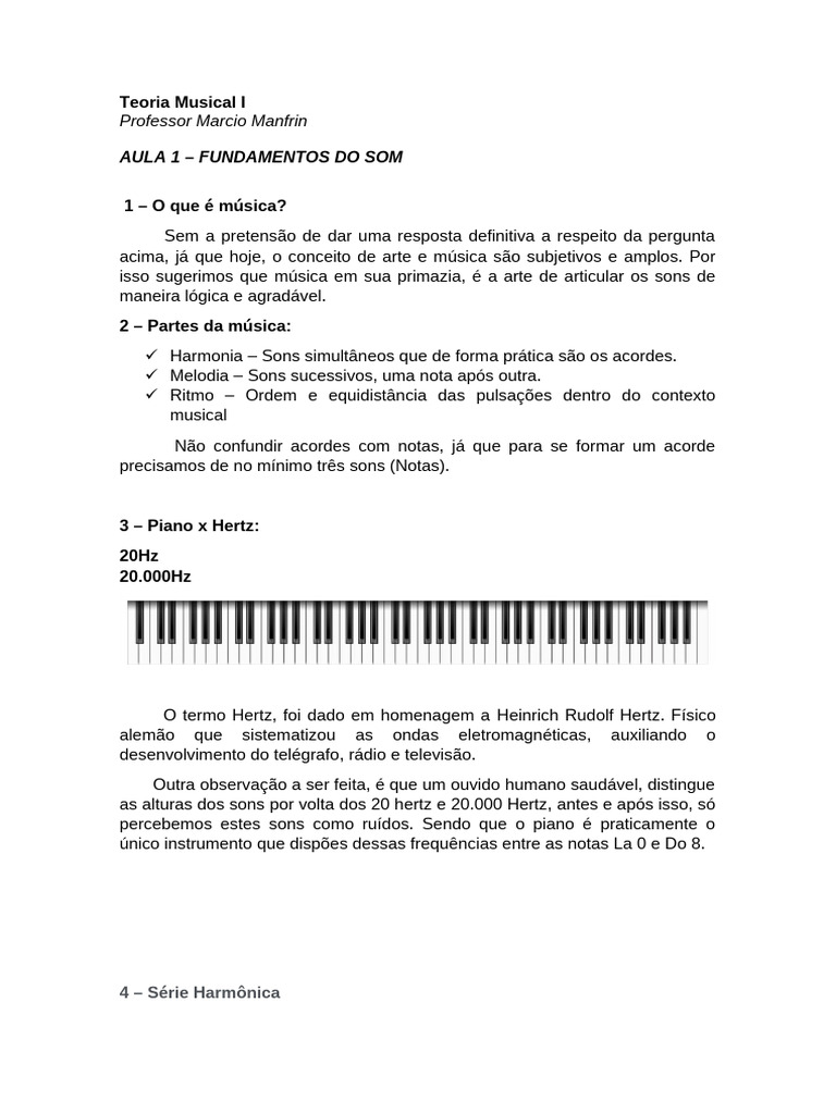 Teoria Musical EMENTA 1 | PDF