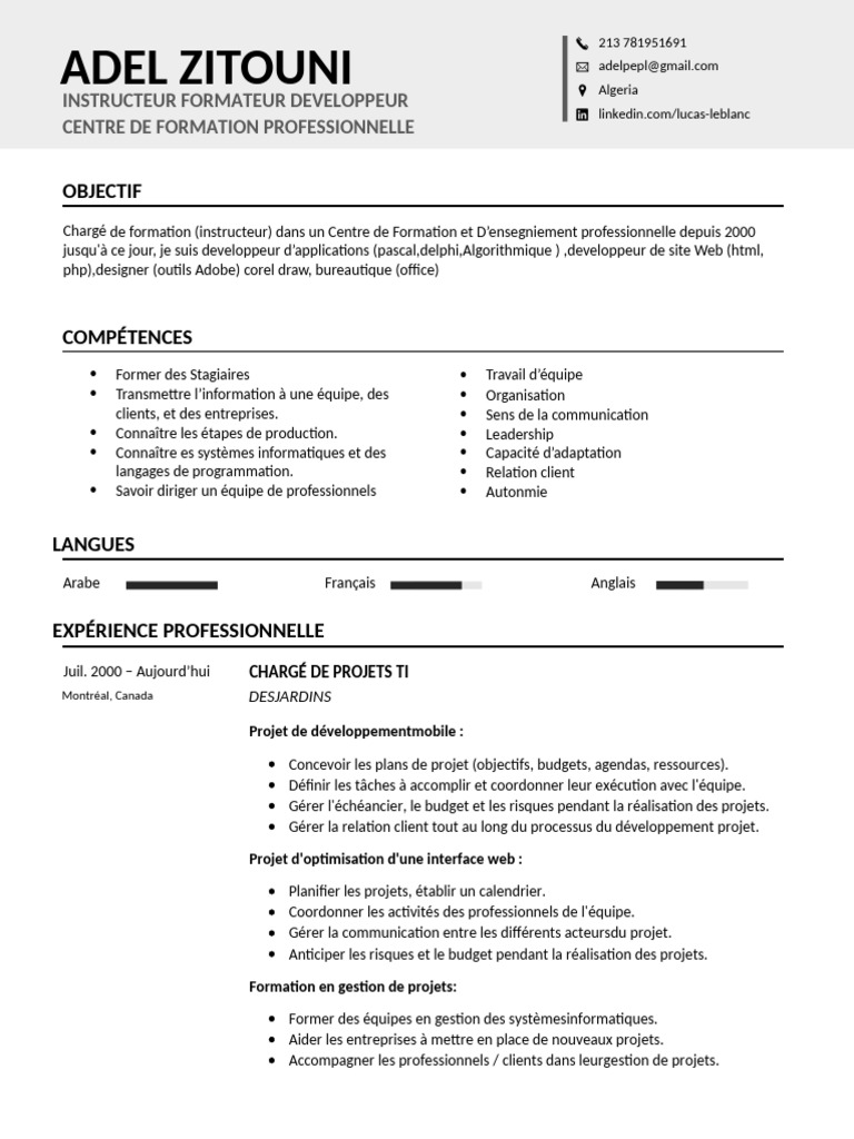 124-modele-cv-canadien | PDF