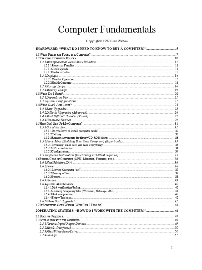 Computer Fundamentals Pdf 