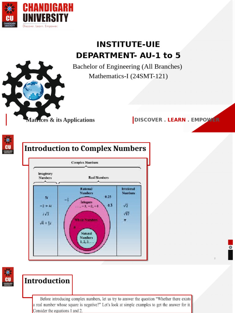 UNIT-II Complex Numbers and Functions | PDF