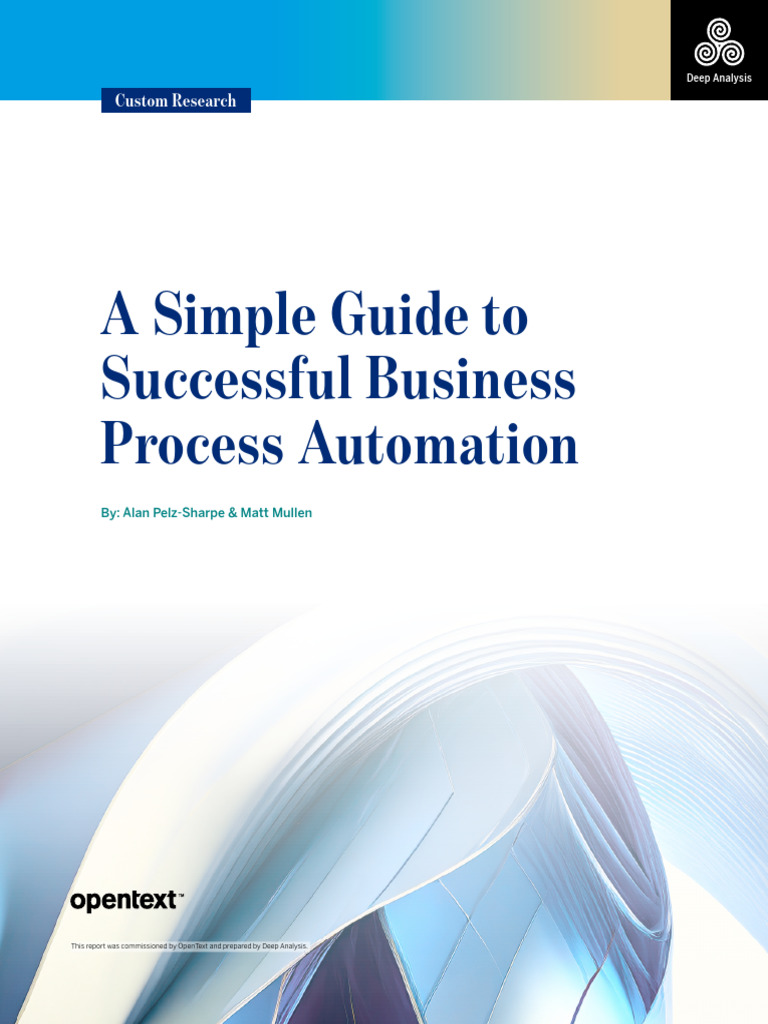 A Simple Guide To Successful Business Process Automation WP en | PDF