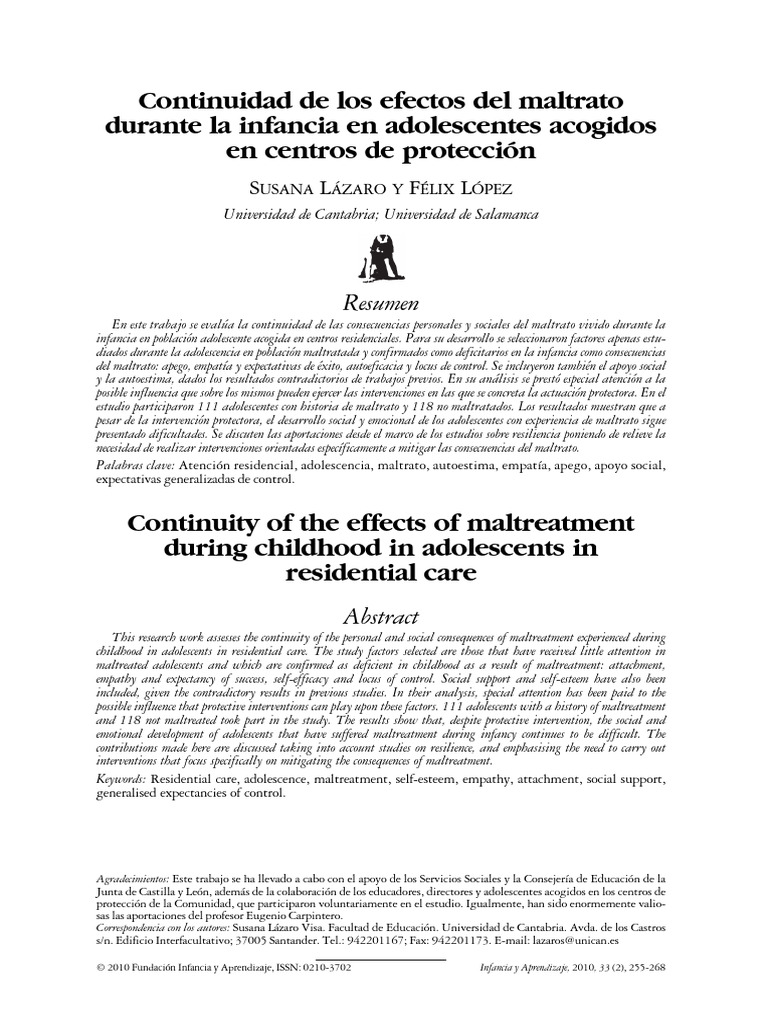 Continuity of The Effects of Maltreatment During Childhood in ...