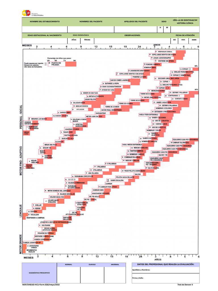 Formato DENVER II | PDF