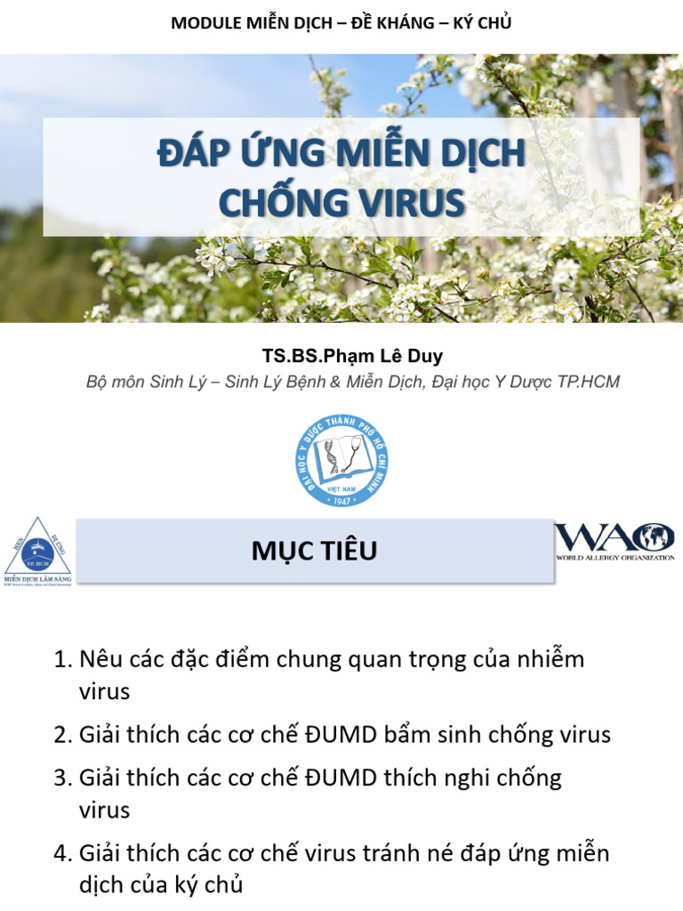 Đáp Ứng Miễn Dịch Chống Virus 2024 | PDF